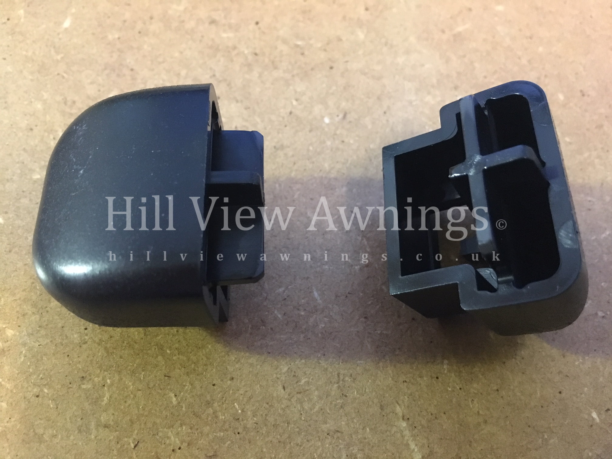 LH & RH Plug Footboard Black - Hill View Awnings